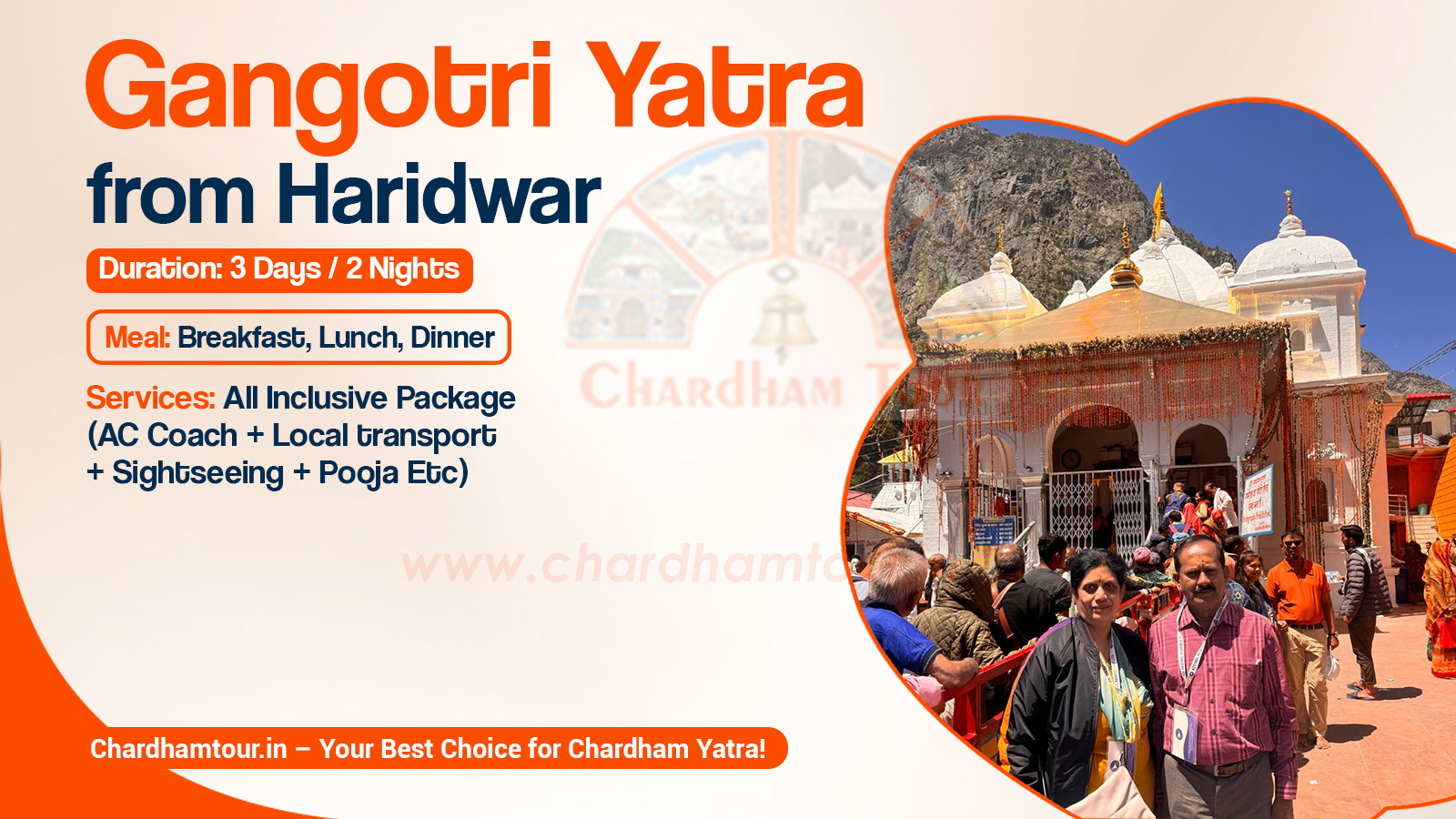 Gangotri Yatra Package from Haridwar – 3 Days 2 Nights