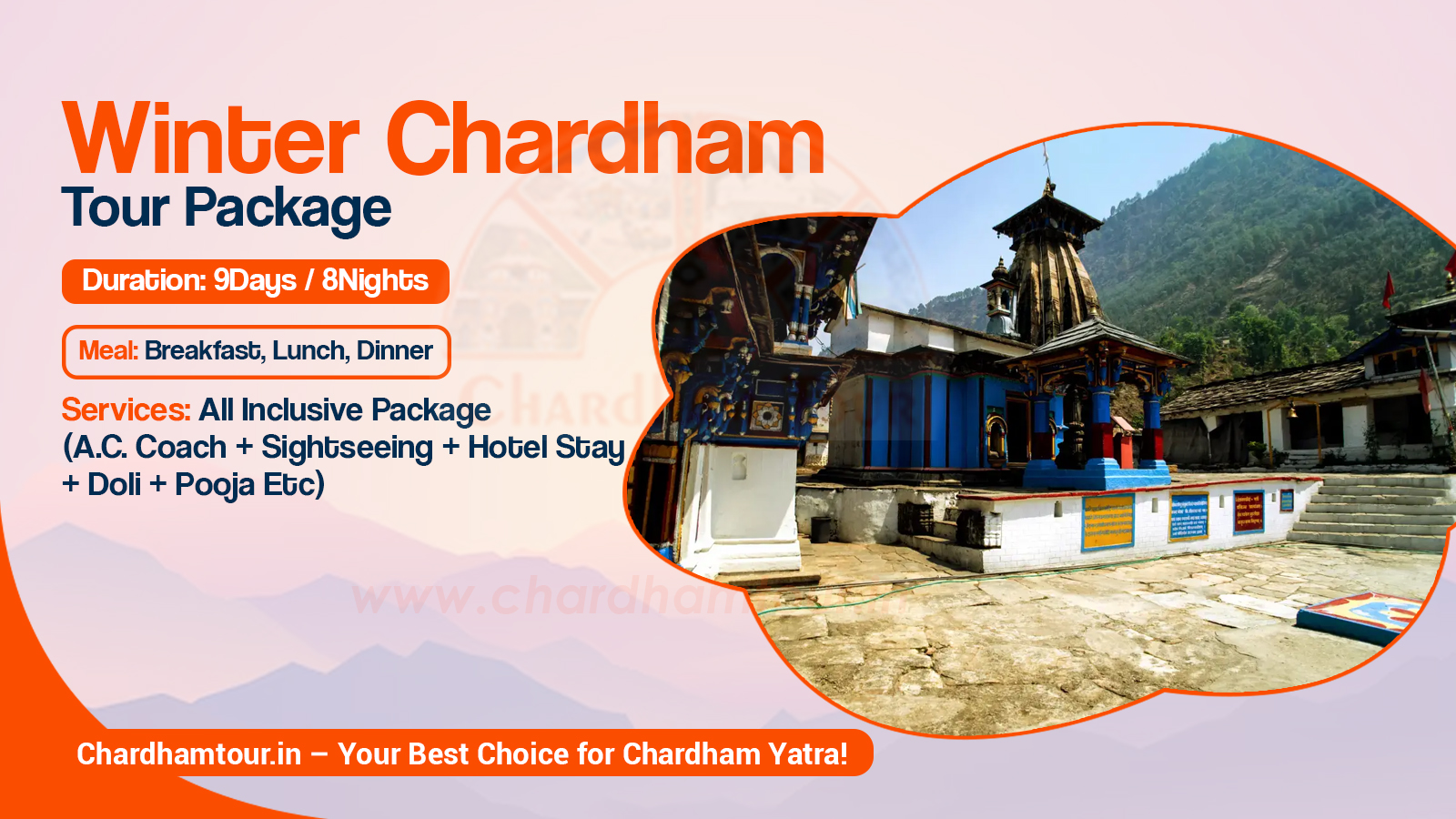 Winter Char Dham Yatra Package for Family & Senior Citizens